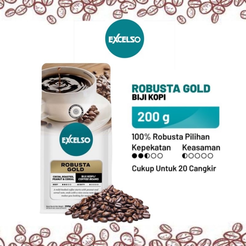 Jual Excelso Kopi Biji / Coffee Beans Kemasan 200g | Shopee Indonesia
