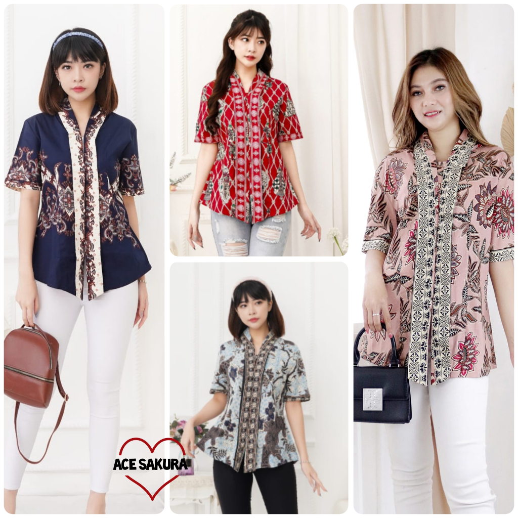 Jual BLOUSE BATIK ANINDITA ATASAN KERJA 616 KANTOR WANITA MURAH BAJU ...