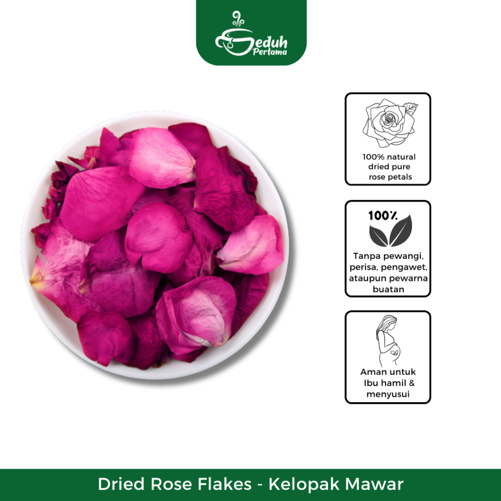Jual Seduh Pertama Kelopak Mawar - Dried Rose Flakes / Rose Petals Bath ...