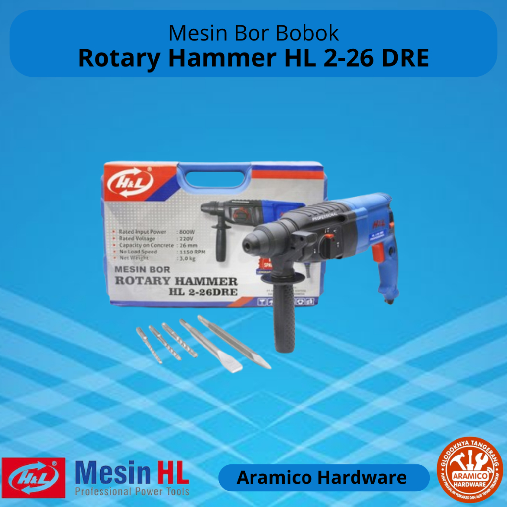 Jual Mesin Bor Bobok Beton Rotary Hammer H&L HL 2-26 DRE | Shopee Indonesia