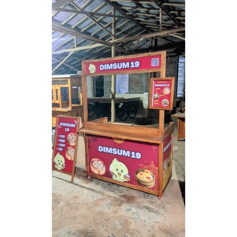 Jual booth portable es teh jumbo,gerobak dimsum,gerobak takoyaki ...