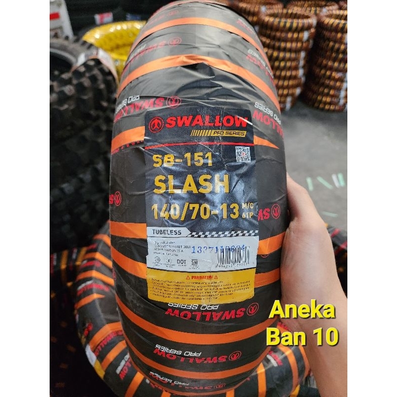 Jual Ban Swallow 140/70-13 Slash SB-151 Tubeless Soft Compound | Shopee ...