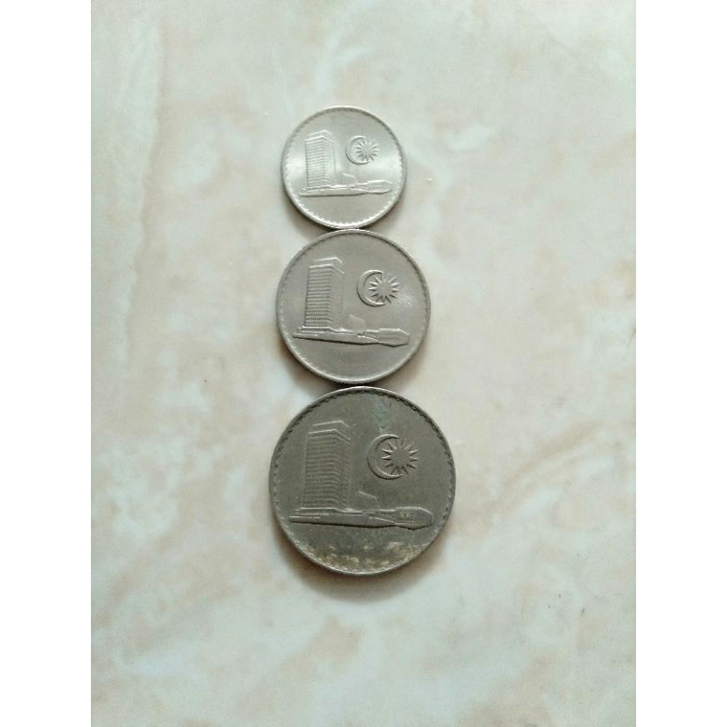Jual paket set koin Malaysia lama isi 3 keping ringgit seri gedung | Shopee Indonesia