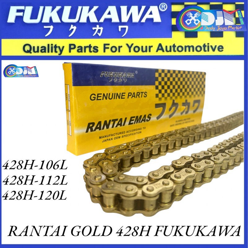 Jual Rantai Motor Fukukawa Gold 428H-106L Grand Supra Kharisma Revo ...