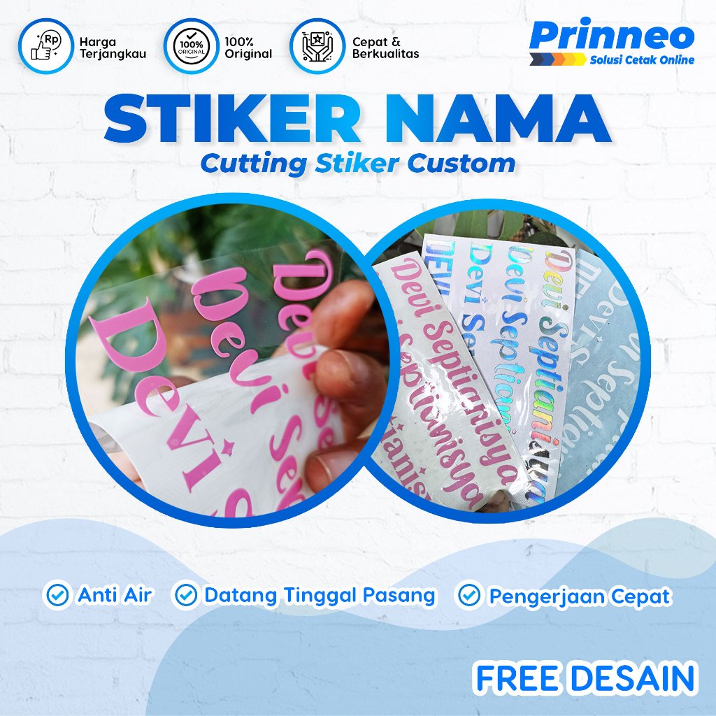 Jual CUSTOM STICKER NAMA, CUTTING STIKER WARNA CUSTOM, CUTTING STIKER ...