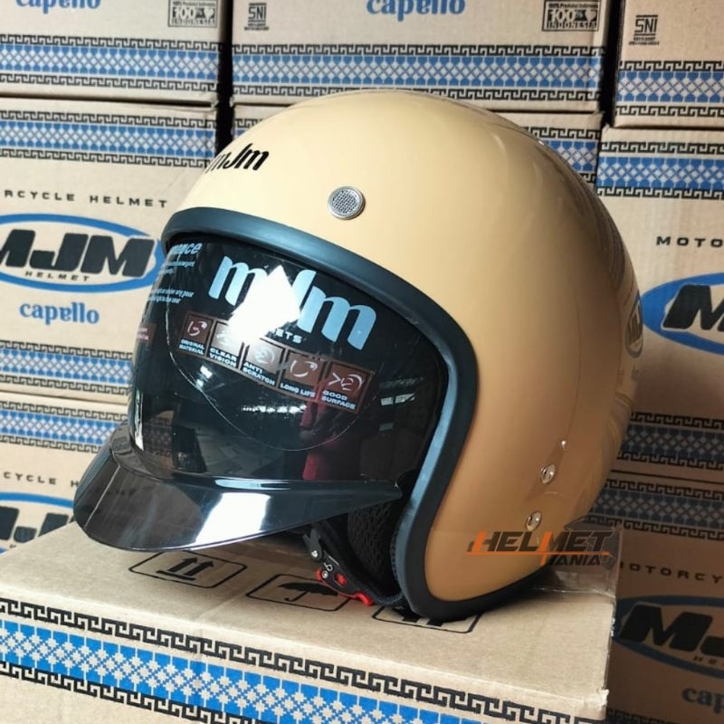 Jual Helm Retro MJM Magnum/Capello Kaca Inner | Helm Hijab Friendly ...