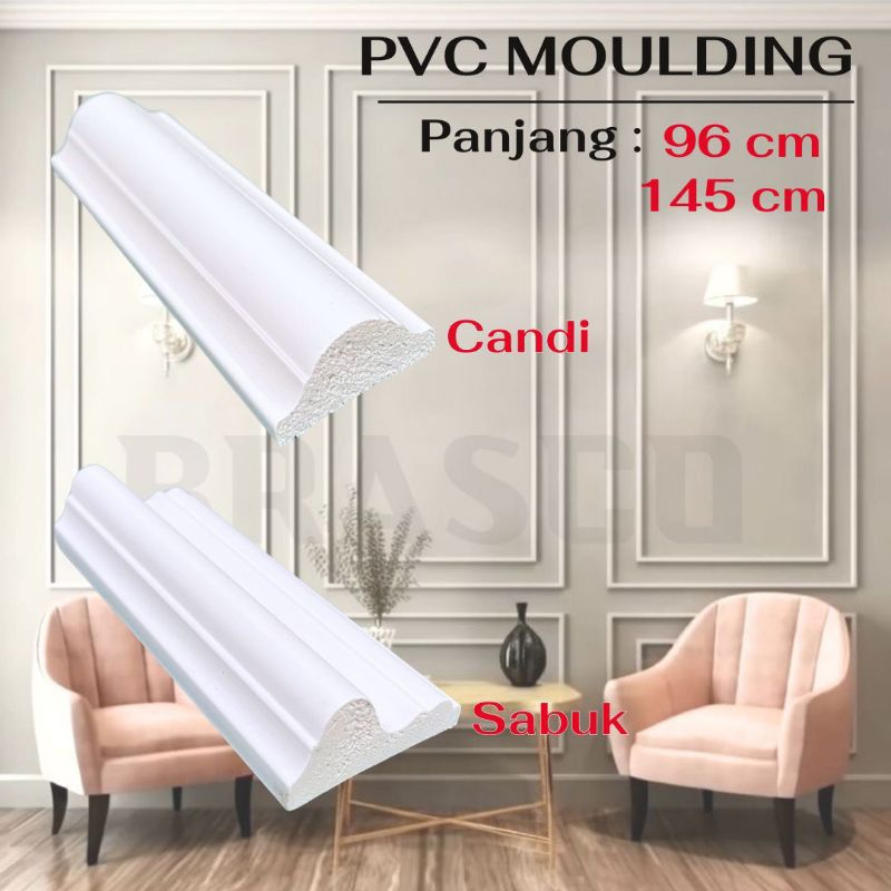 Jual Moulding PVC Grade A+ 1.45 m 0.96 m Model Candi Sabuk Ingot Wave 1 ...