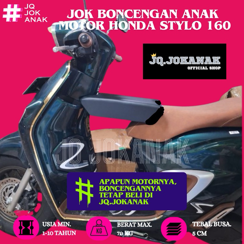 Jual Jok boncengan Anak Motor Honda Stylo 160 Tambahan Jok Anak Untuk ...