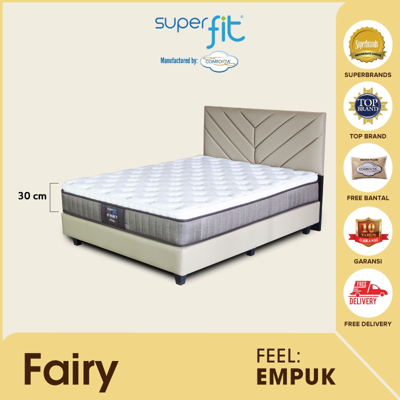 Jual SUPERFIT By Comforta Springbed Fairy Fullset 180 x 200 | Shopee ...