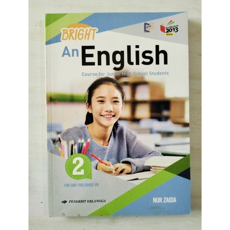 Jual BUKU BRIGHT AN ENGLISH KELAS 8 SMP - ERLANGGA | Shopee Indonesia