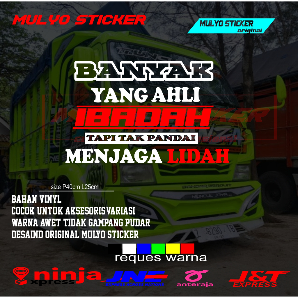 Jual stiker truk variasi mobil kata kata tidak perlu kau tau buat di ...