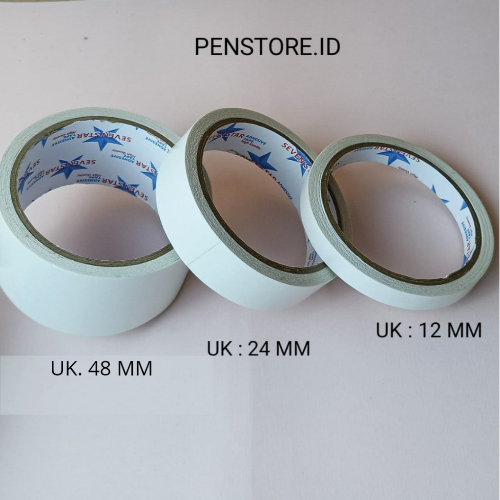 Jual (pcs) Isolasi Double Tape STAR 12mm, 24mm, 48mm / Double Side Tape ...