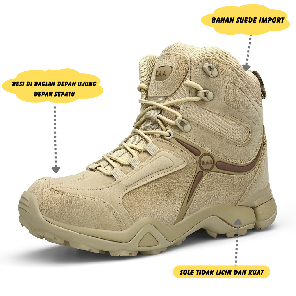 Jual Sepatu Boots Pria Tactical Military 5AA - Sepatu Pria Safety Boot ...