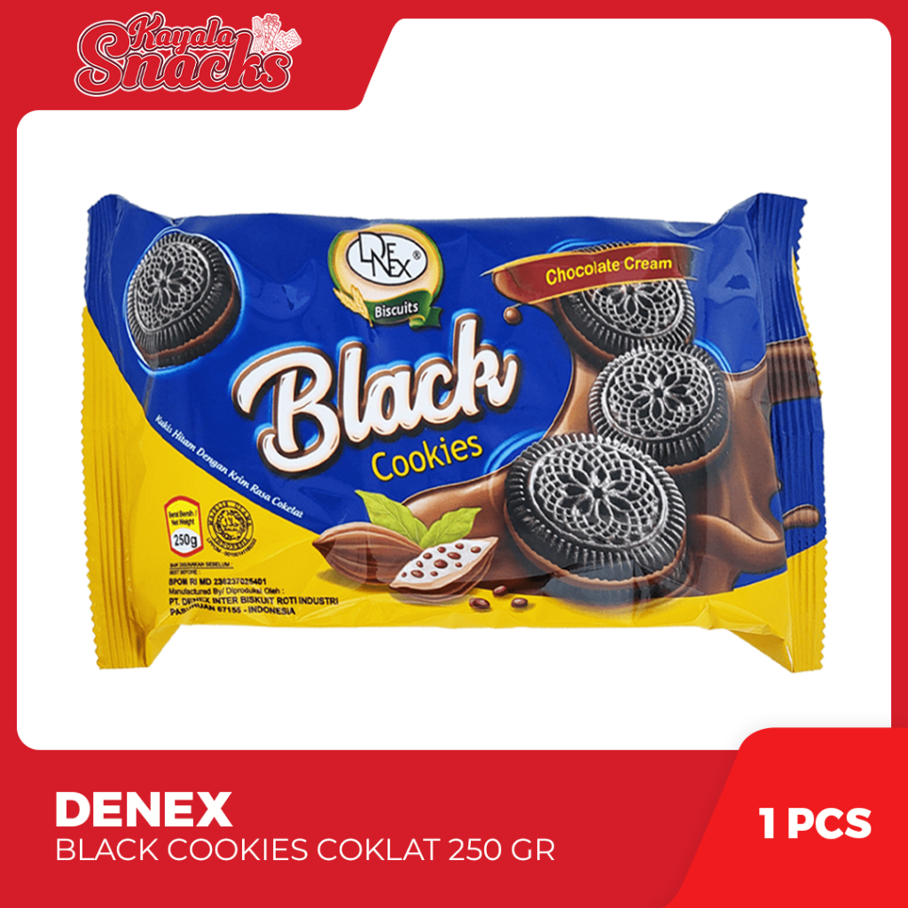Jual DENEX Black Cookies Coklat 250gr - 1 Pack x 7 Pcs | Shopee Indonesia