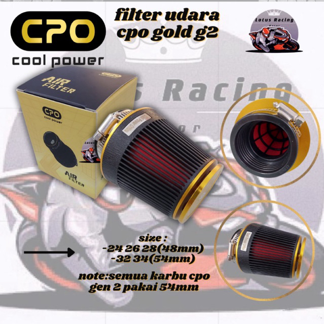 Jual filter karbu CPO racing G2 pwk Pe 24 26 28 30 32 34mm cnc big ...