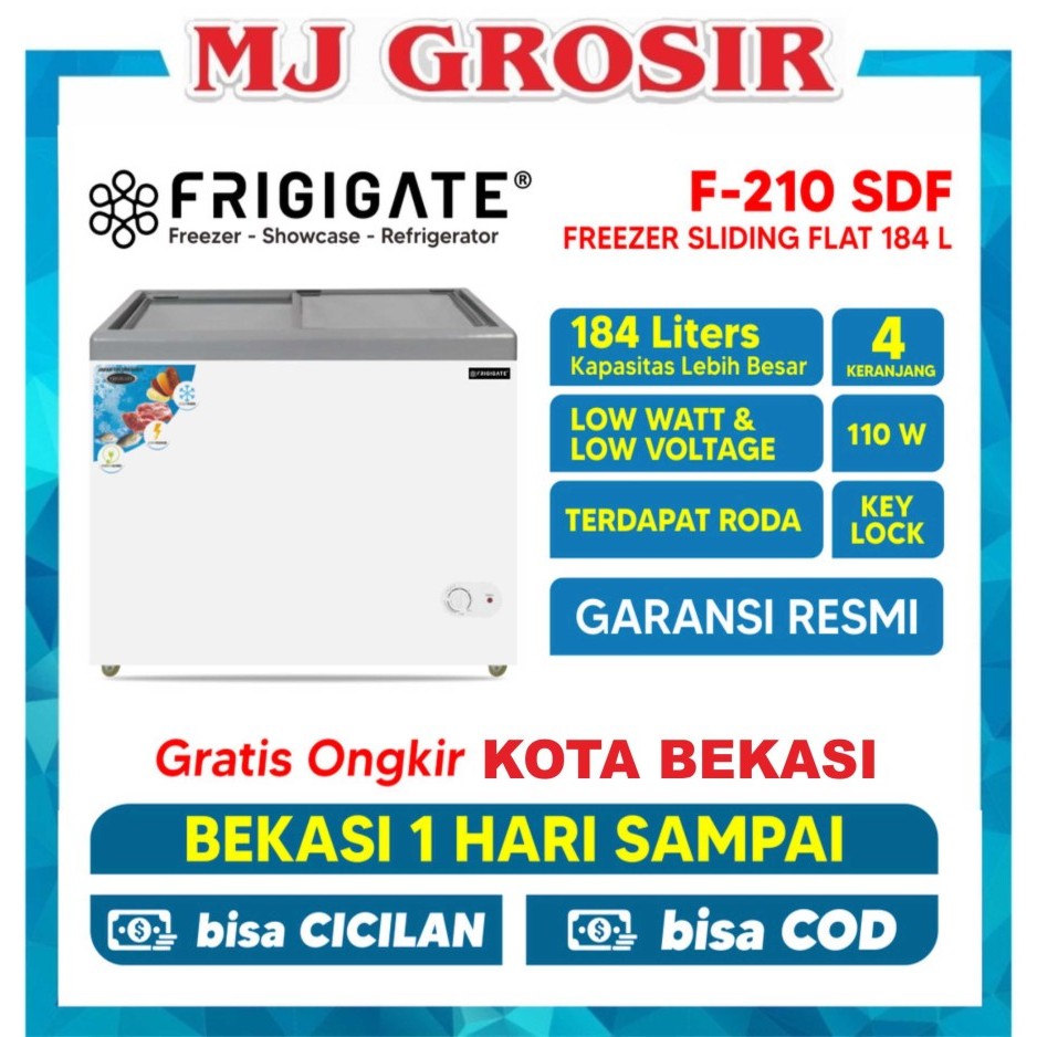 Jual FRIGIGATE CF 210 SD CHEST FREEZER SLIDING BOX 200 L LEMARI PEMBEKU ...