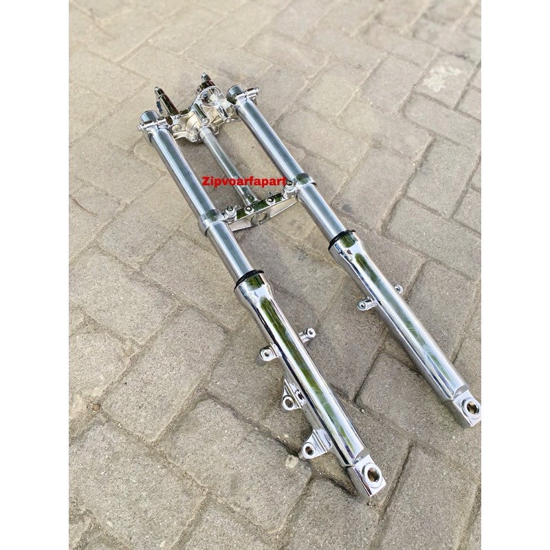 Jual shok skok shock depan yamaha byson pnp rx king rx spesial rk king full crome chrome celup ...
