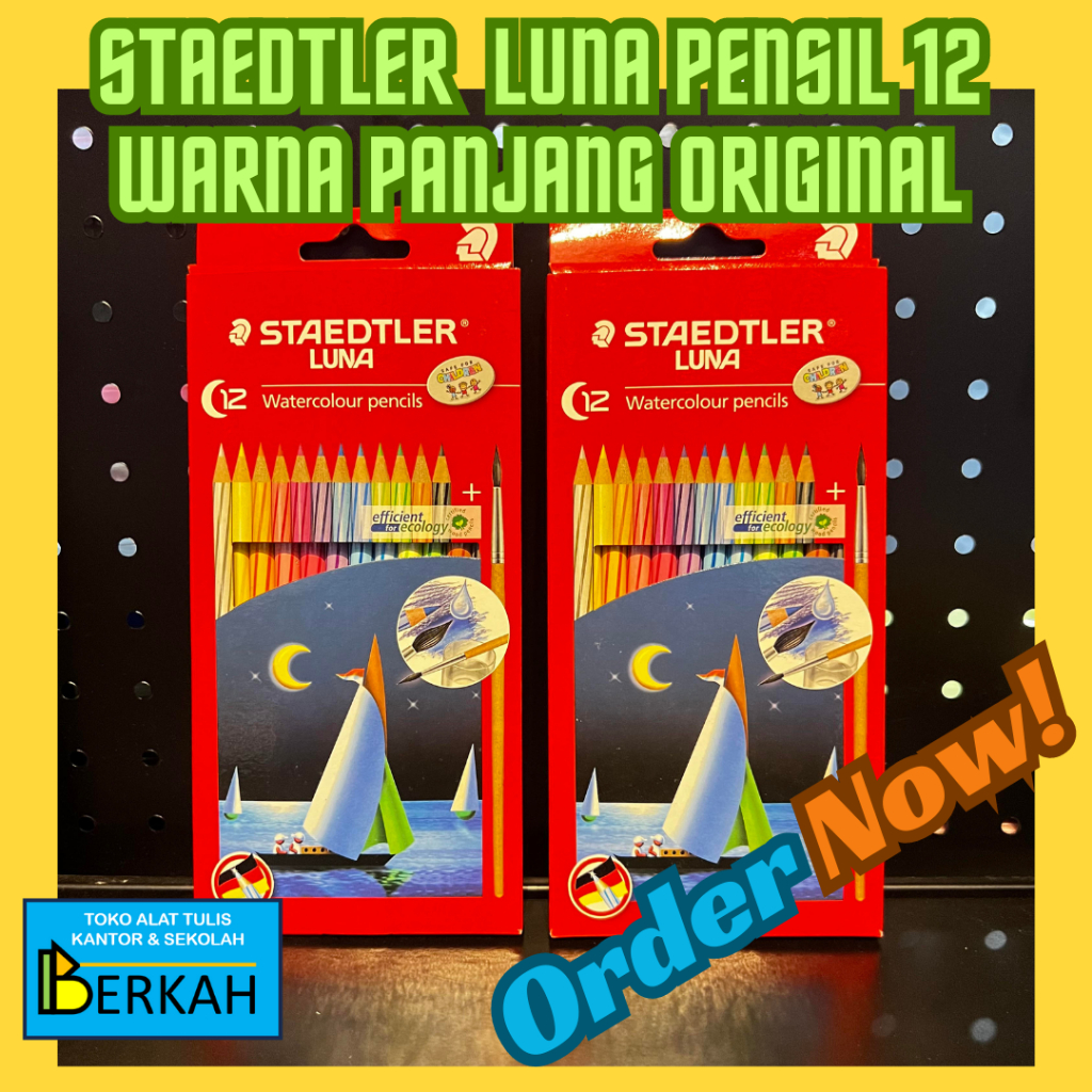 Jual Staedtler Luna Aquarel Pensil 12 Warna Panjang | Shopee Indonesia