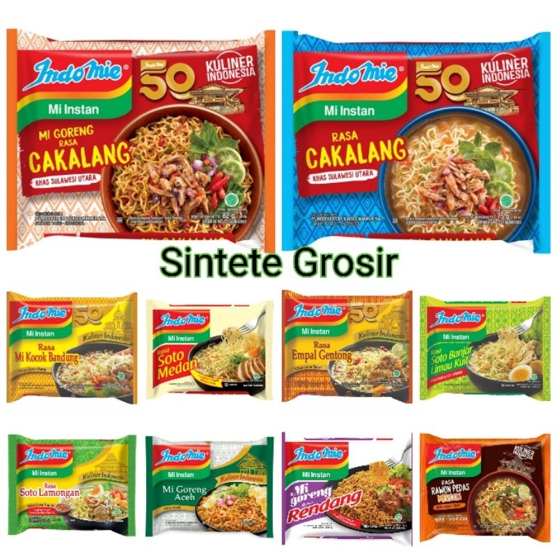 Jual Indomie Rasa Kuliner Indonesia Cakalang, Soto Medan, Empal, Mie ...
