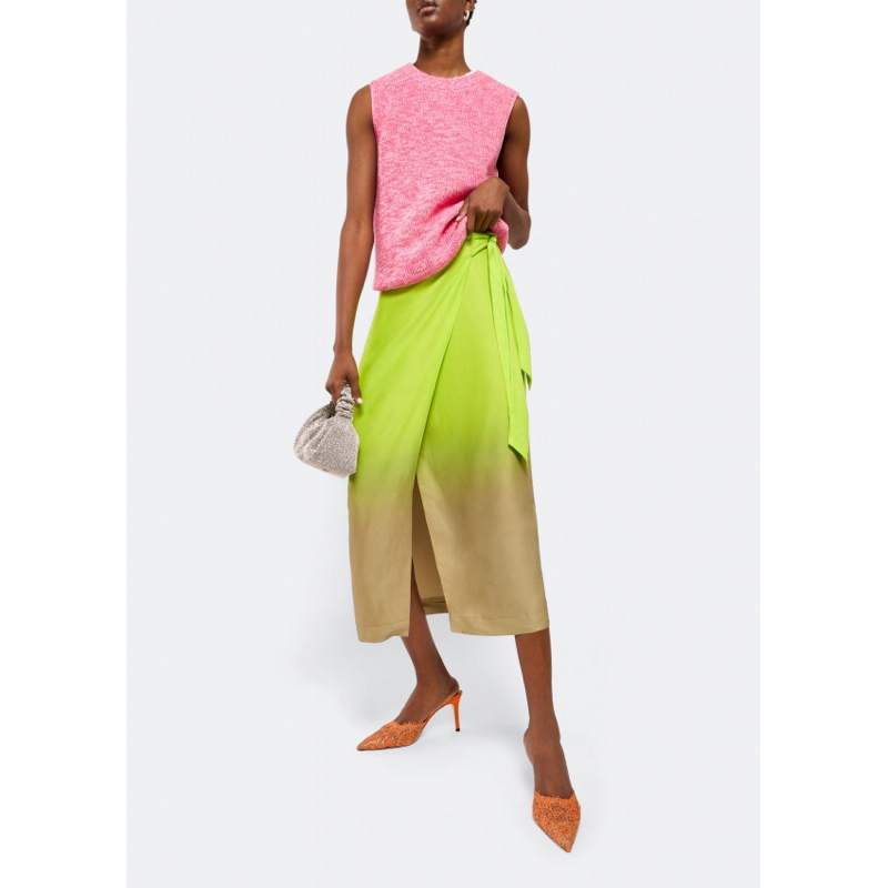 Jual Massimo dutti wrap satin skirt gradasi rok lilit wanita original ...