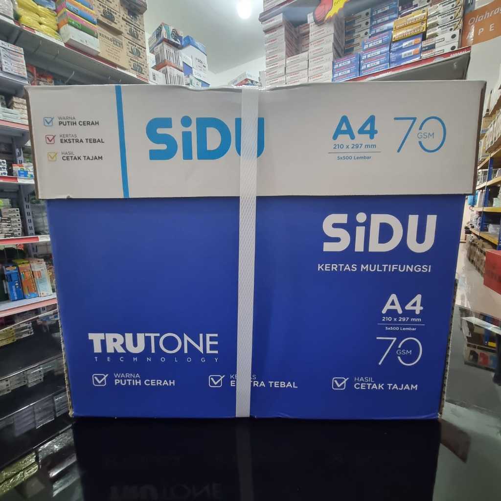Jual A4 KERTAS HVS / COPY PAPER / KERTAS MULTIFUNGSI SIDU A4 70GSM 1 DUS (2500 LEMBAR) | Shopee ...