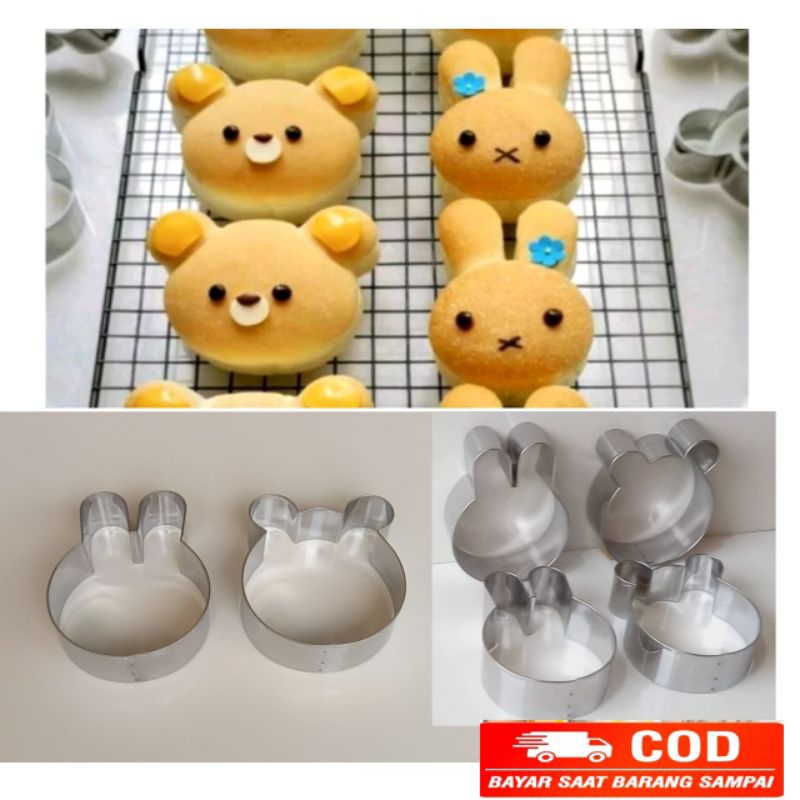 Jual 6 pc ring roti karakter/ cookie cutter/ ring cutter kue | Shopee ...