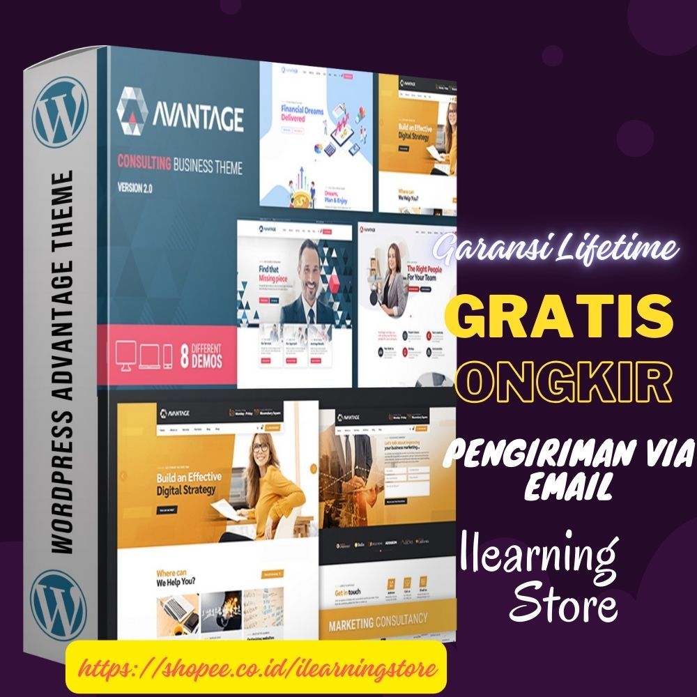 Jual [WT29] Wordpress Theme Premium Avantage (100% GPL & Lifetime Access) | Shopee Indonesia