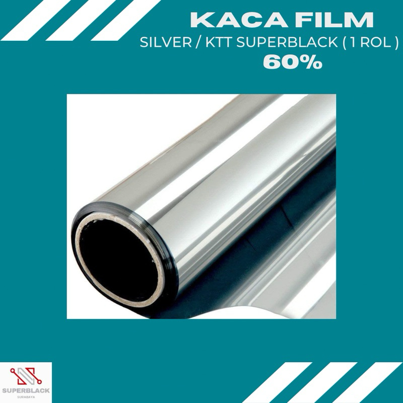 Jual 1 ROL KACA FILM SILVER/KTT SUPERBLACK 60% | Shopee Indonesia