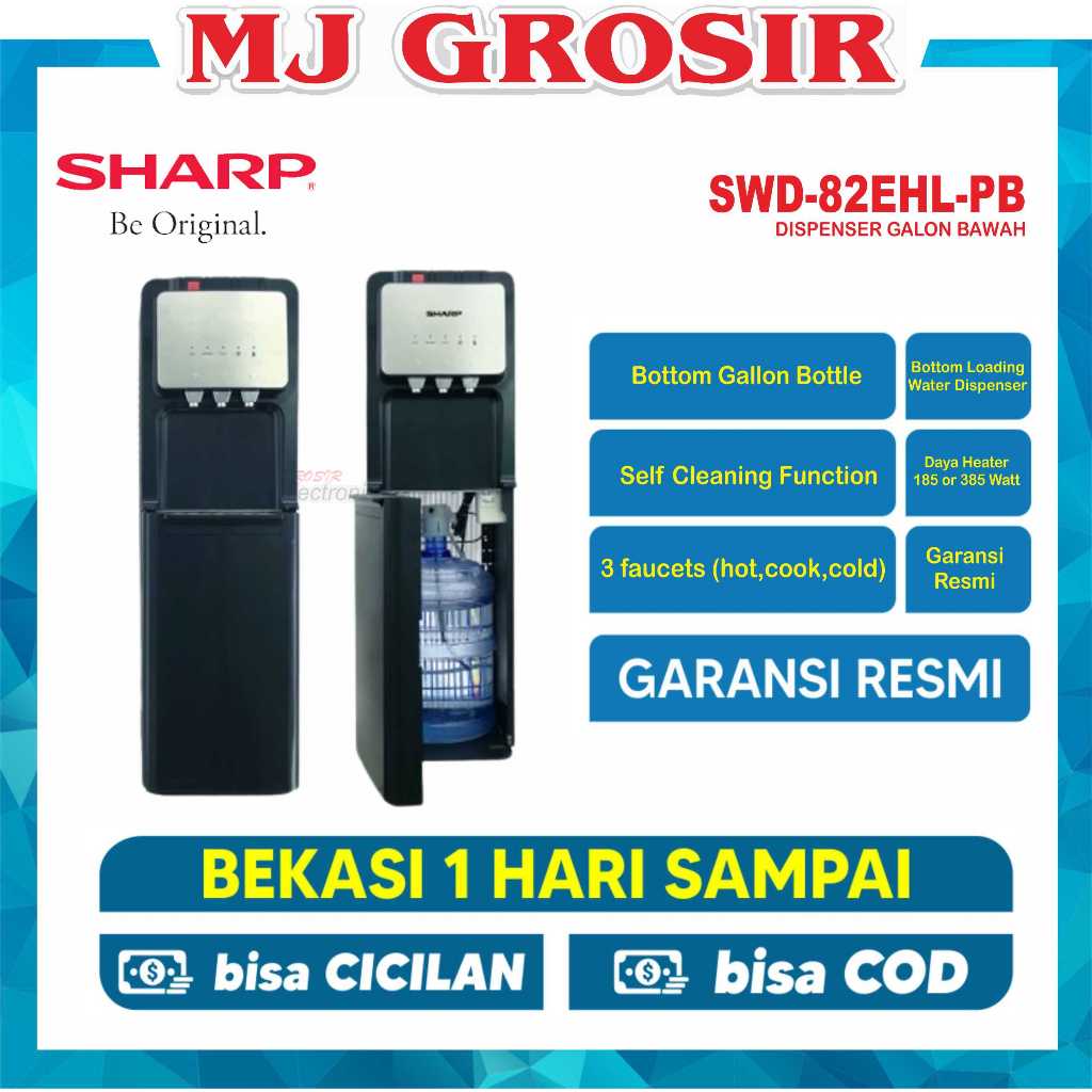 Jual WATER DISPENSER SHARP SWD 82EHL SWD-82EHL-PB HOT & COOL | Shopee ...