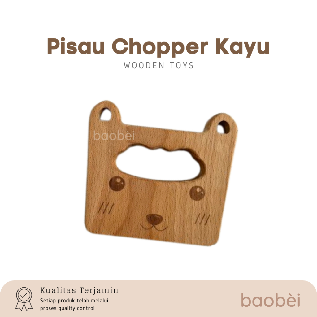 Jual BAOBEI - PISAU KAYU ANAK / PISAU CHOPPER MAINAN KAYU ANAK / WOODEN ...