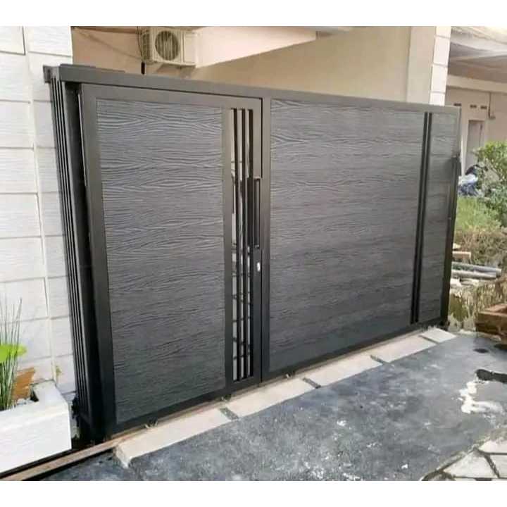 Jual pagar rumah grc warna hitam dop free survei free pemasangan ...