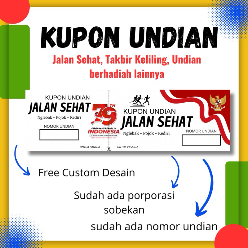 Jual Kupon Undian Jalan Sehat Ada yang Sudah Jadi Jalan Sehat Kupon ...