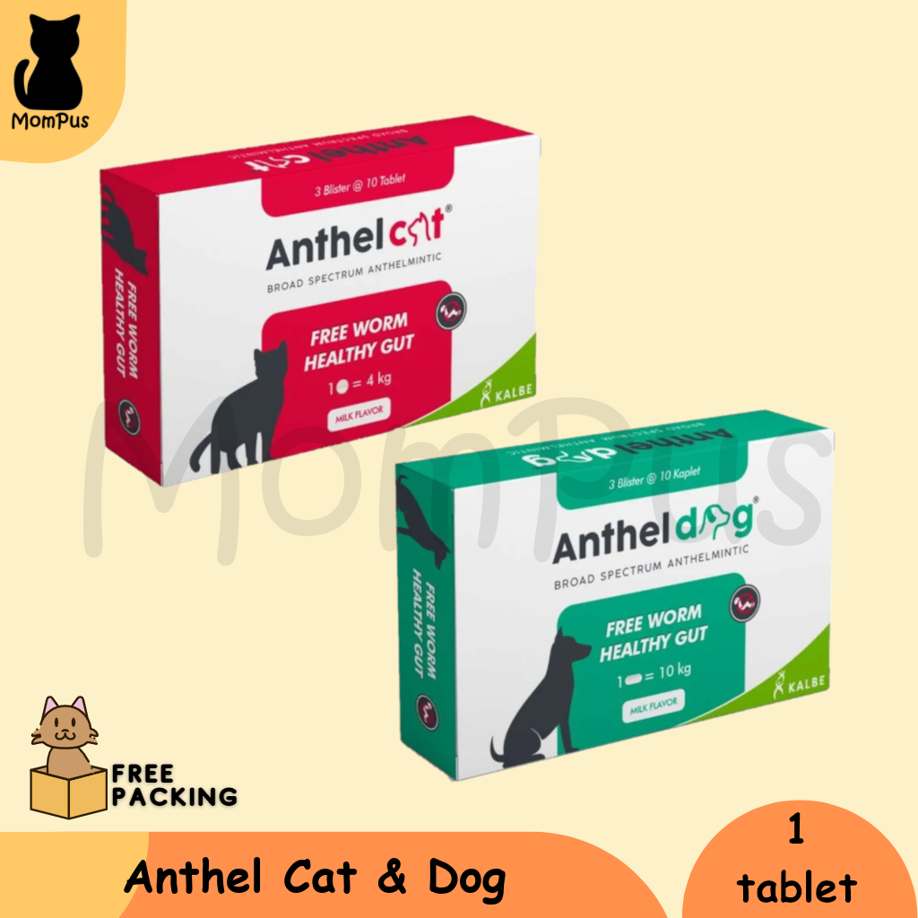 Jual Anthel Cat & Dog (1 tablet) Obat Cacing Kucing dan Anjing | Shopee ...