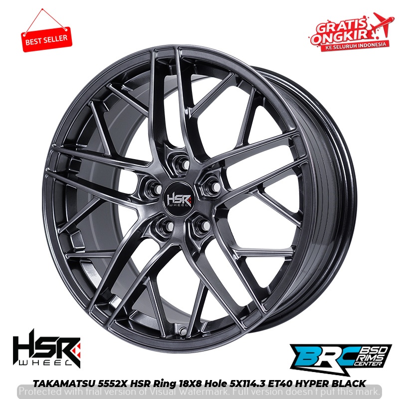 Jual VELG RACING HSR TAKAMATSU R18 COCOK UNTUK HRV CRV CIVIC ACCORD ...