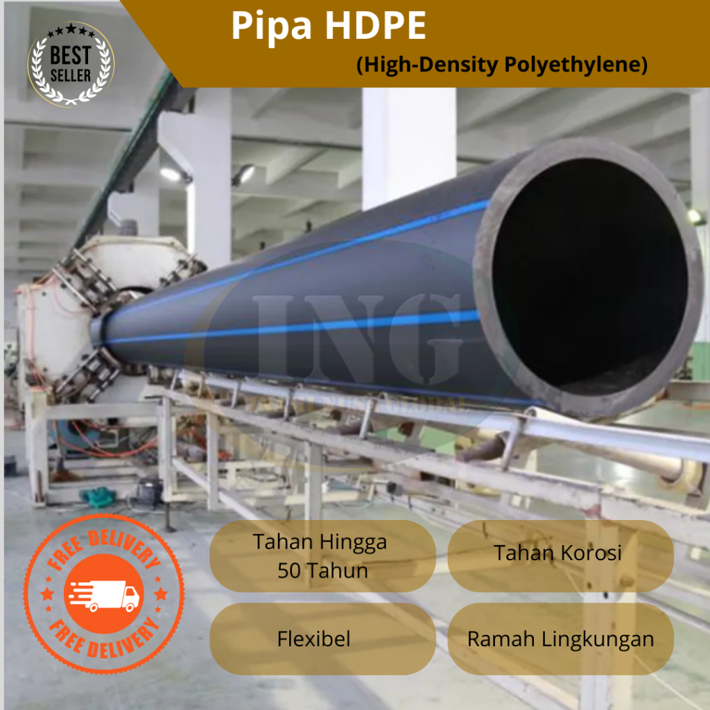 Jual Pipa HDPE Pn 16 PE 100 - Ukuran 6" 160mm- Pipa air dan Limbah | Shopee Indonesia