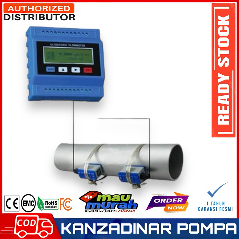 Jual Flow Meter TUF2000M 15-100mm TS-2 Ultrasonic Flowmeter TUF-2000M ...