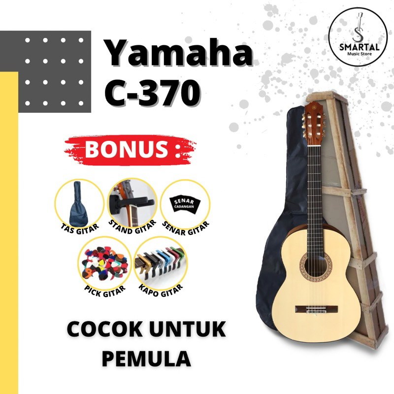 Jual Gitar Akustik Pemula Yamaha C370 Nylon Bergaransi Berkualitas Harga Terjangkau Cocok Untuk ...