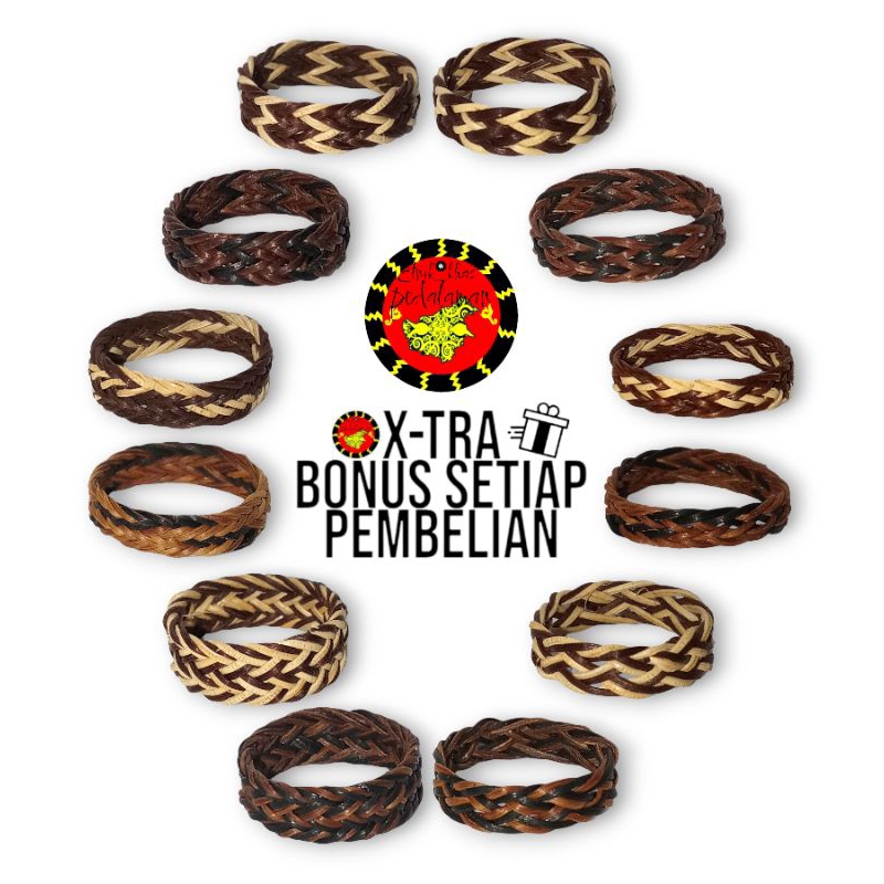 Jual Cincin Simpai 9 Coklat Spesial Resam/Rotan Asli - Kerajinan Tangan ...