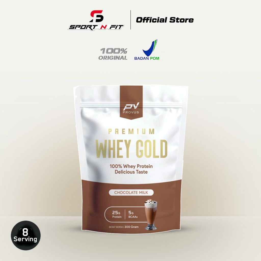 Jual Provus - PREMIUM WHEY PROTEIN GOLD 300 Gram | Shopee Indonesia