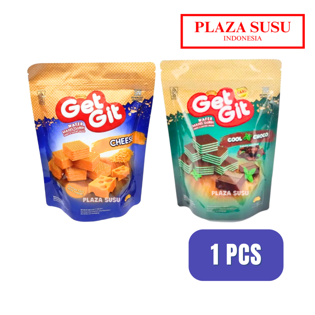 Jual BISKUIT GET GIT WAFER MANIS GURIH COKELAT COOL MINT KRIM CHOCOLATE ...