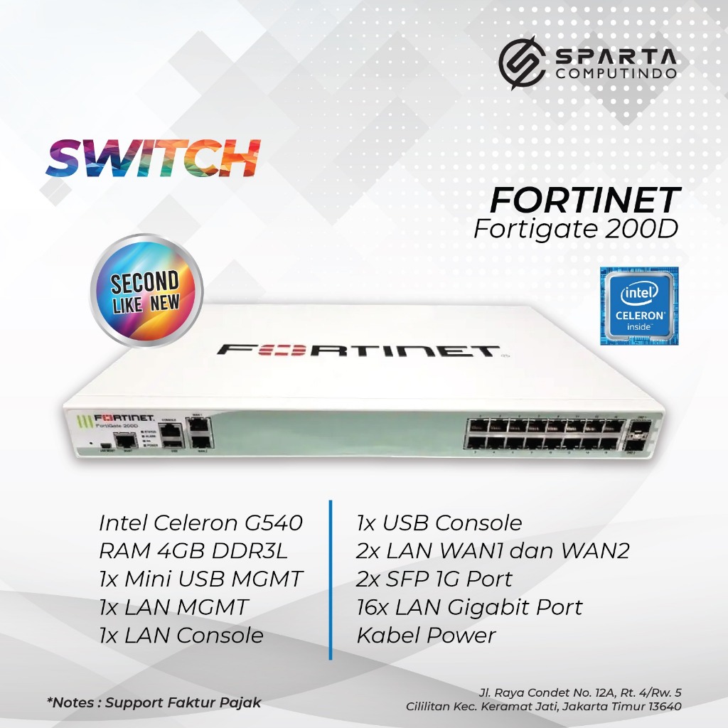 Jual Switch FORTINET FortiGate 200D Promo | Shopee Indonesia