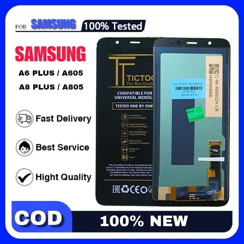 Jual lcd ts touchscreen samsung a6 plus/a605/j8 plus / j805 | Shopee Indonesia