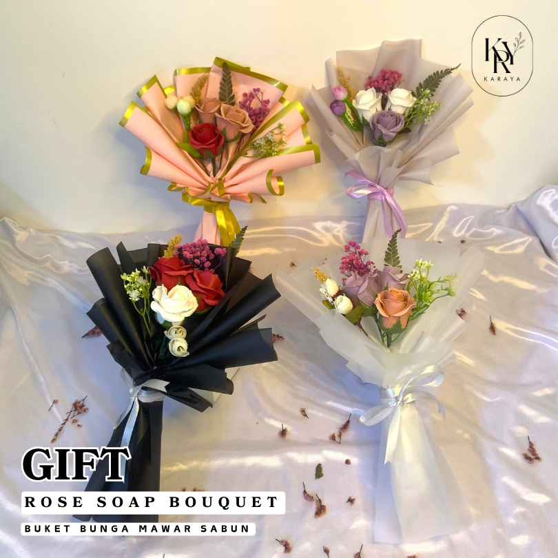Jual ROSE SOAP BOUQUET 3 STEM - BUKET BUNGA SABUN HADIAH KADO GIFT ...