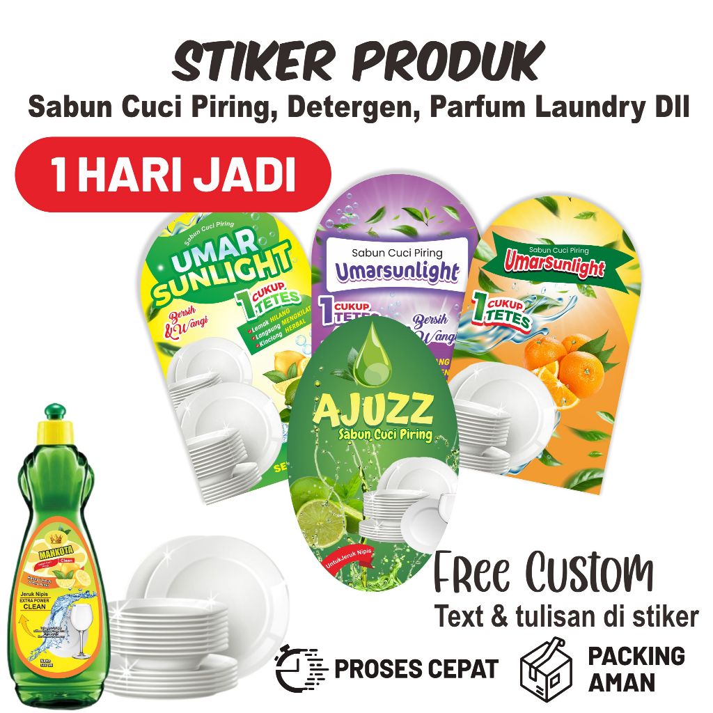 Jual Stiker Botol Sabun Cuci Piring Label Kemasan Parfum Laundry ...