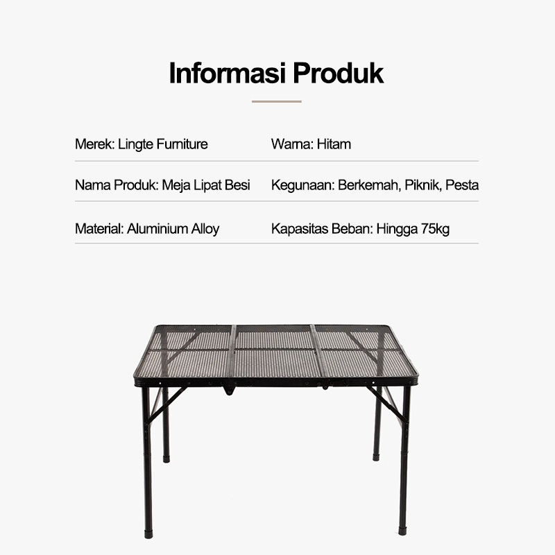 Jual Meja lipat Grid Meja Outdoor Aluminium /Portabledengan/ 2 Panel ...