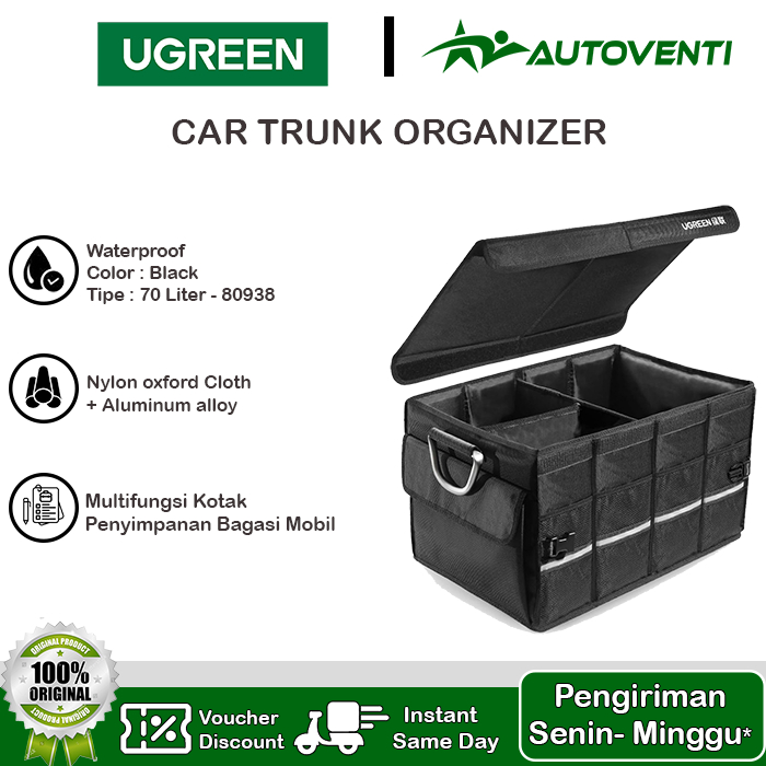 Jual UGREEN Car Trunk Box Organizer Tas Kotak Penyimpanan Bagasi Mobil ...