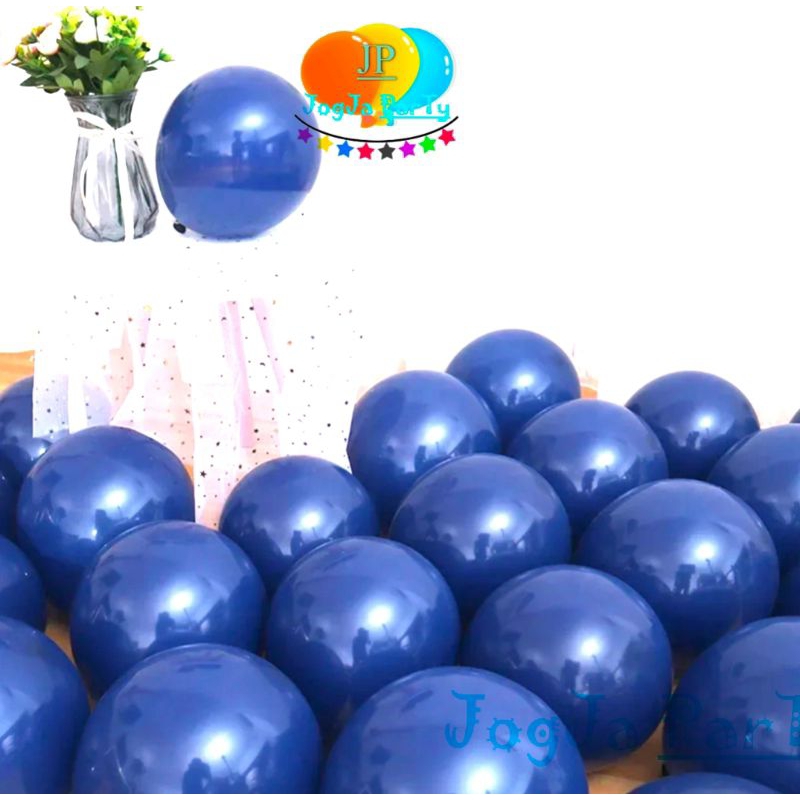 Jual Balon latex metalik navy blue balon biru dongker biru tua tebal ...
