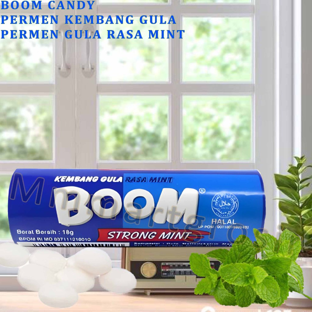 Jual Boom Candy / Permen Kembang Gula / Permen Gula Rasa Mint / 18gr ...