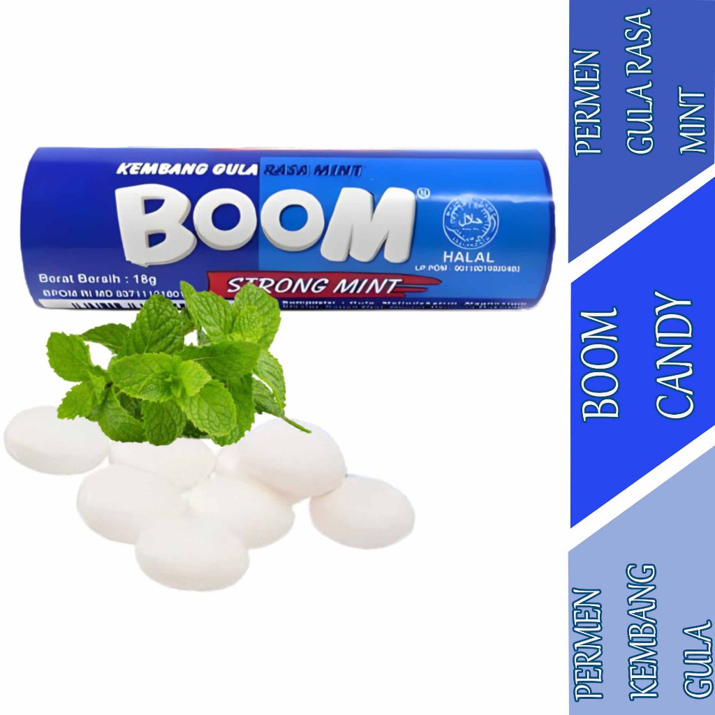 Jual Permen Gula Rasa Mint - Boom Candy - Permen Kembang Gula - 18gr | Shopee Indonesia