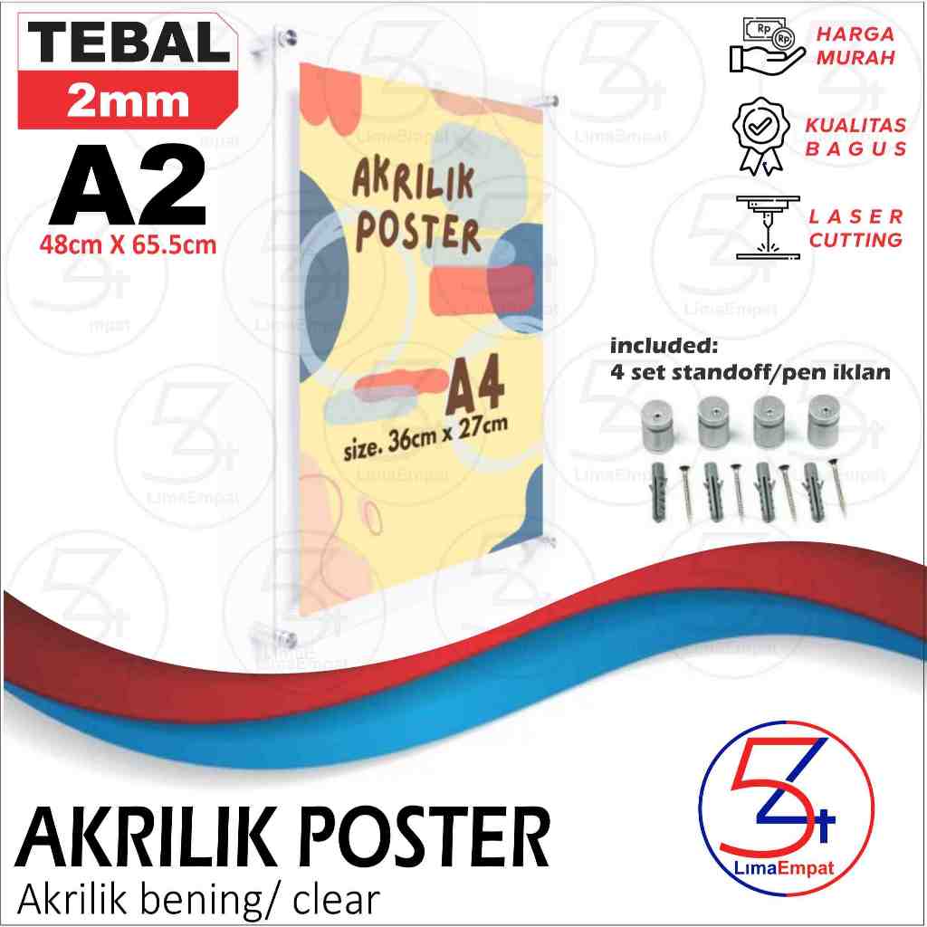 Jual Frame Bingkai Display Poster Akrilik Menu Dinding - Ukuran A2 ...
